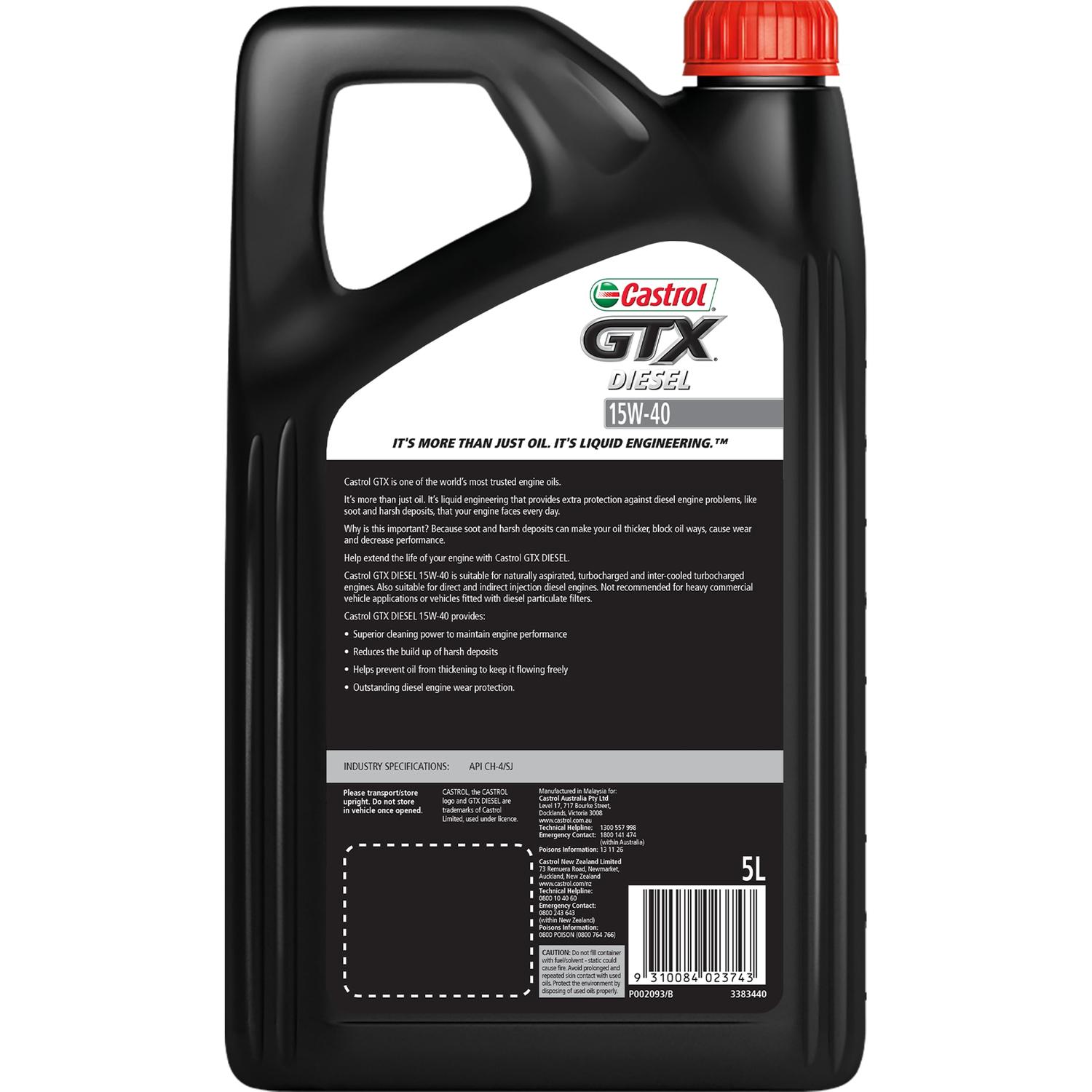 Castrol 15W-40 Engine Oil - Oil | Mitre 10™
