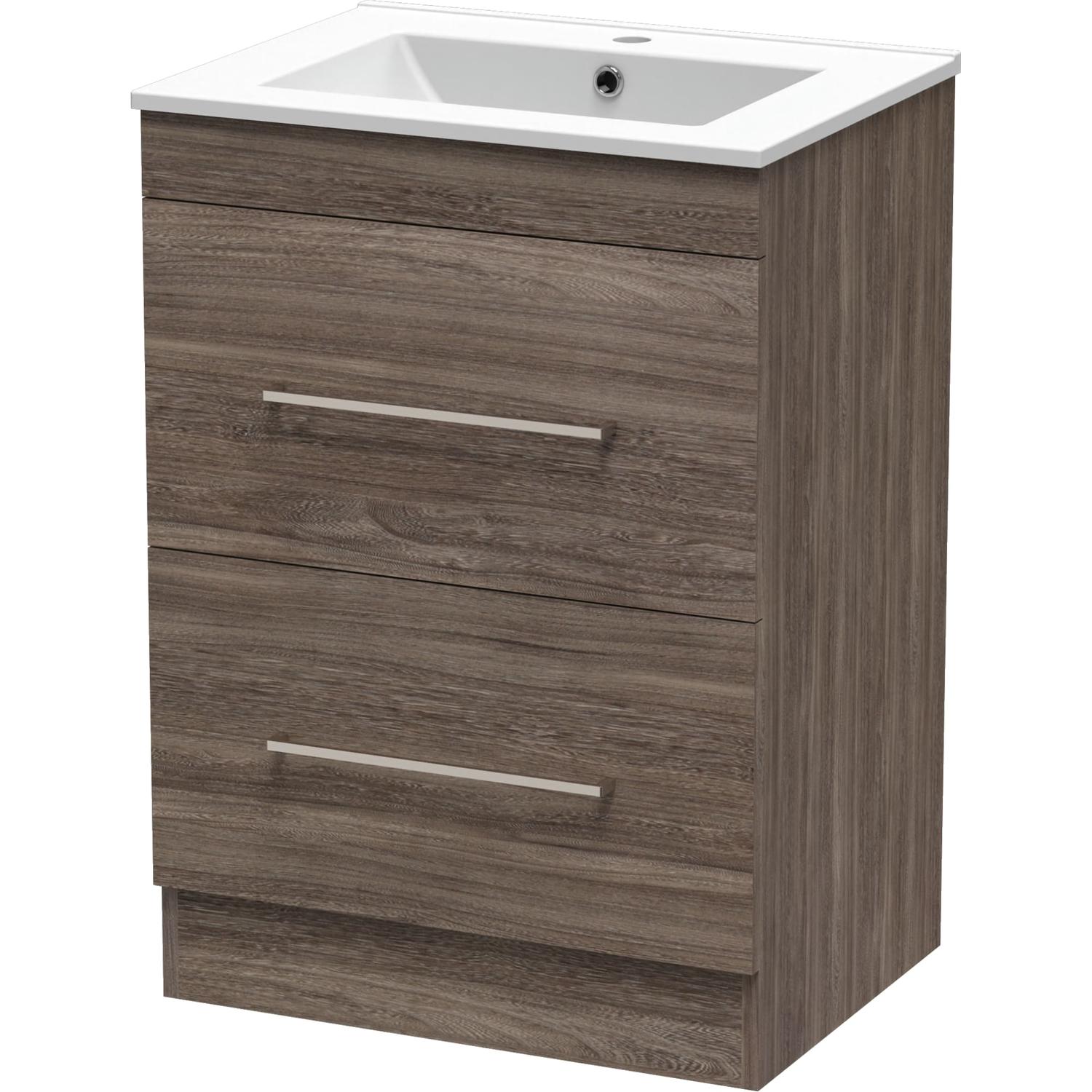 Clearlite Cashmere Double Drawer Floor Standing Vanity - Vanities ...