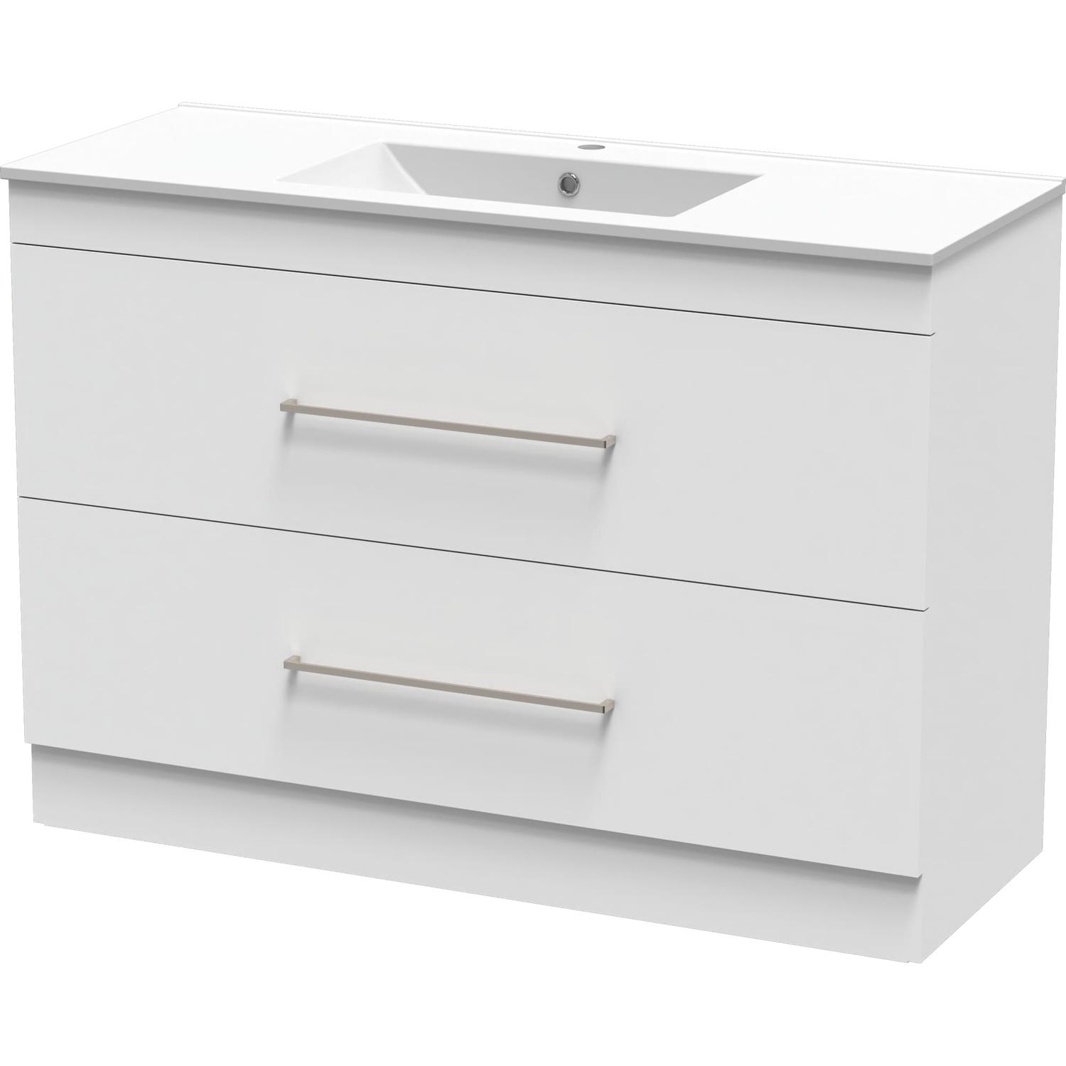 Clearlite Cashmere Double Drawer Floor Standing Vanity - Vanities ...