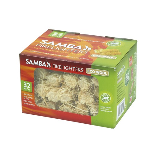 Samba Firelighters Wooden Wool - Fire Lighters & Coal | Mitre 10™