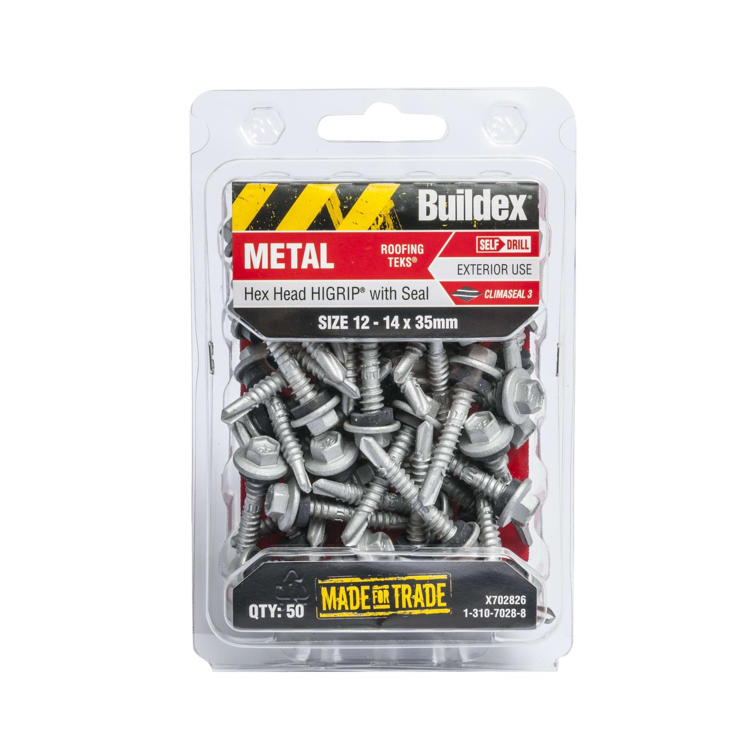 Buildex Hex Head With Seal Cladding Tek Screws - Screws | Mitre 10™