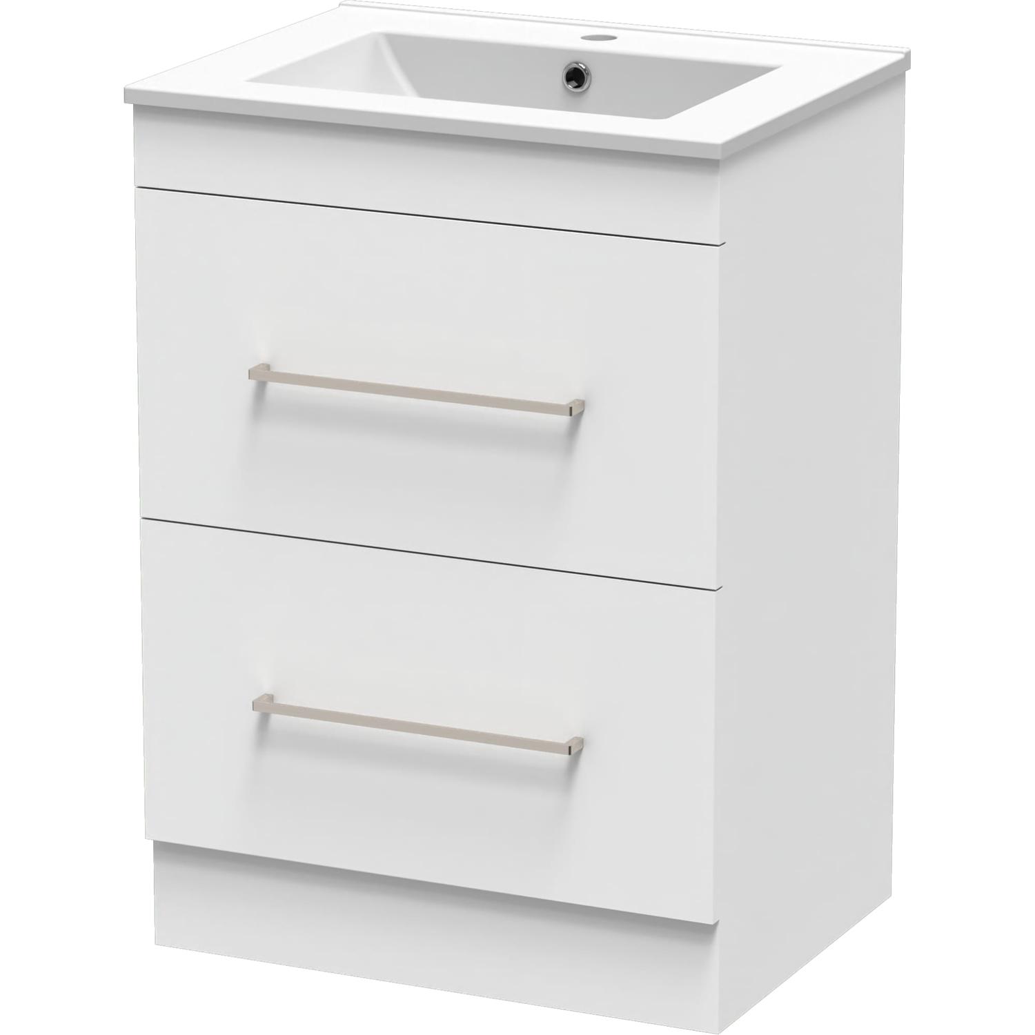 Clearlite Cashmere Double Drawer Floor Standing Vanity - Vanities ...