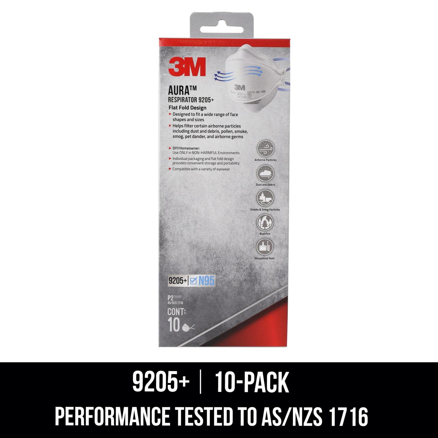 3M Aura™ Particulate Respirator 9205+ - Safety | Mitre 10™