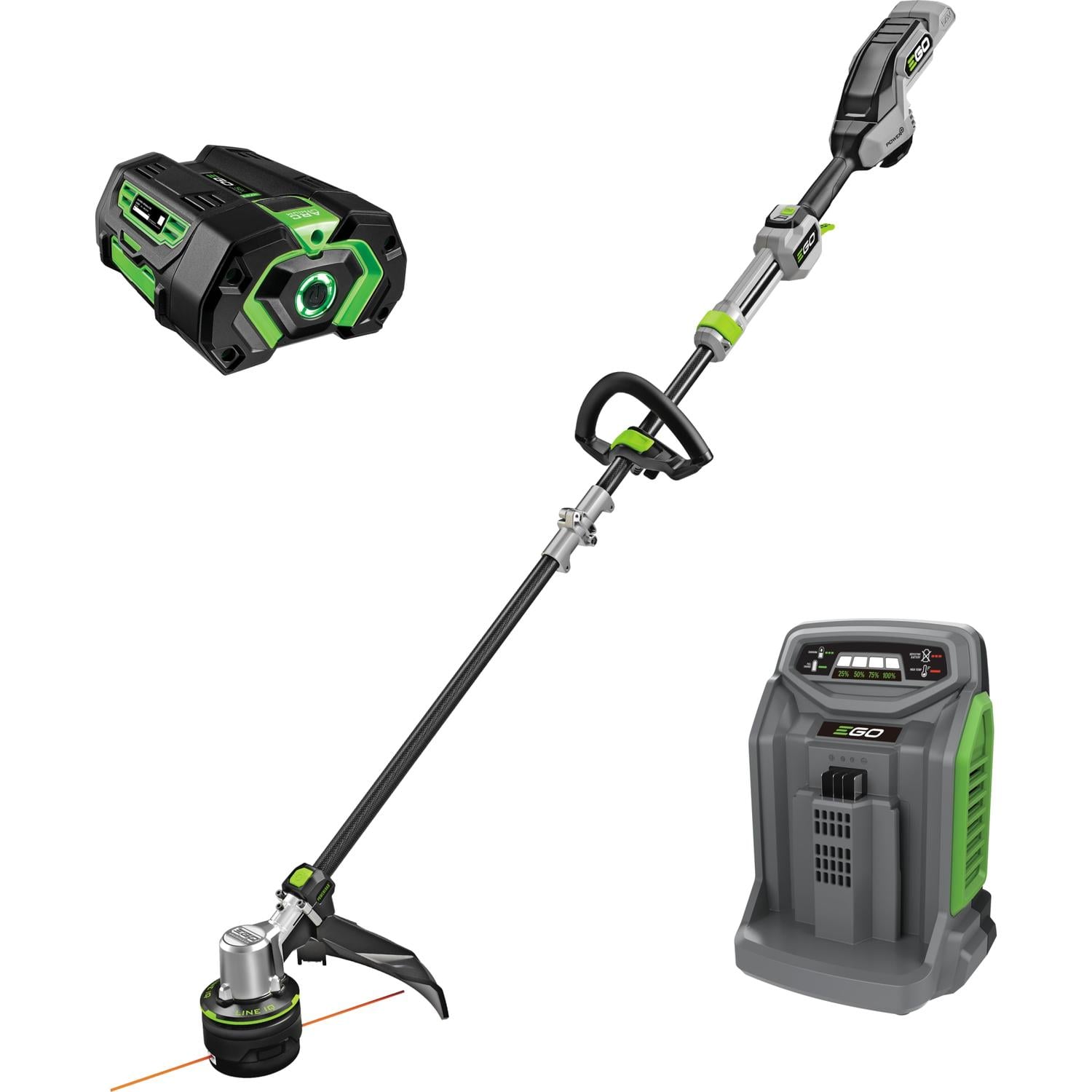 EGO 56 Volt Cordless Telescopic POWERLOAD with Line IQ Line Trimmer Kit ...
