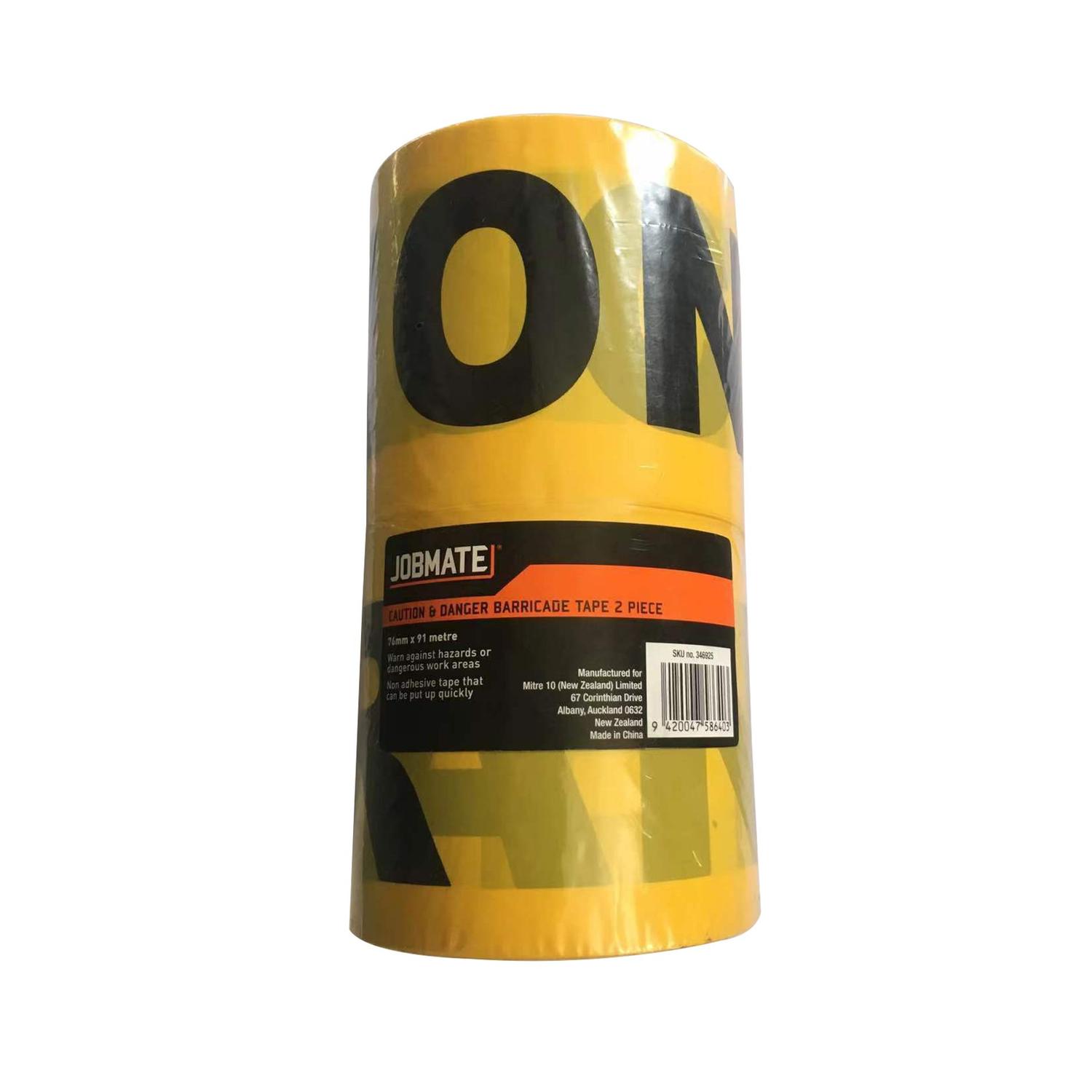 Jobmate Caution & Danger Barricade Tape - Worksite Safety | Mitre 10™