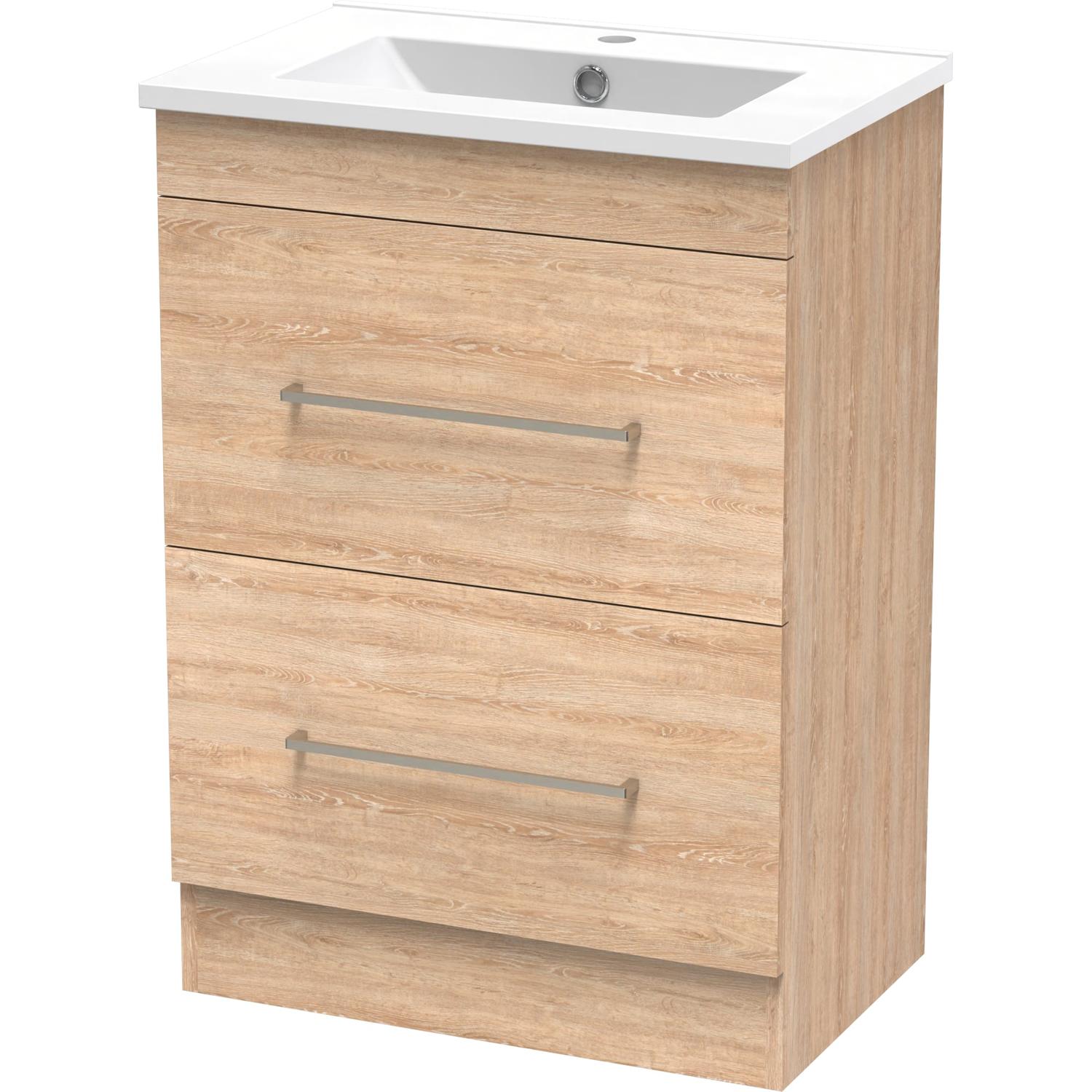 Clearlite Cashmere Slim Double Drawer Floor Standing Vanity - Vanities ...