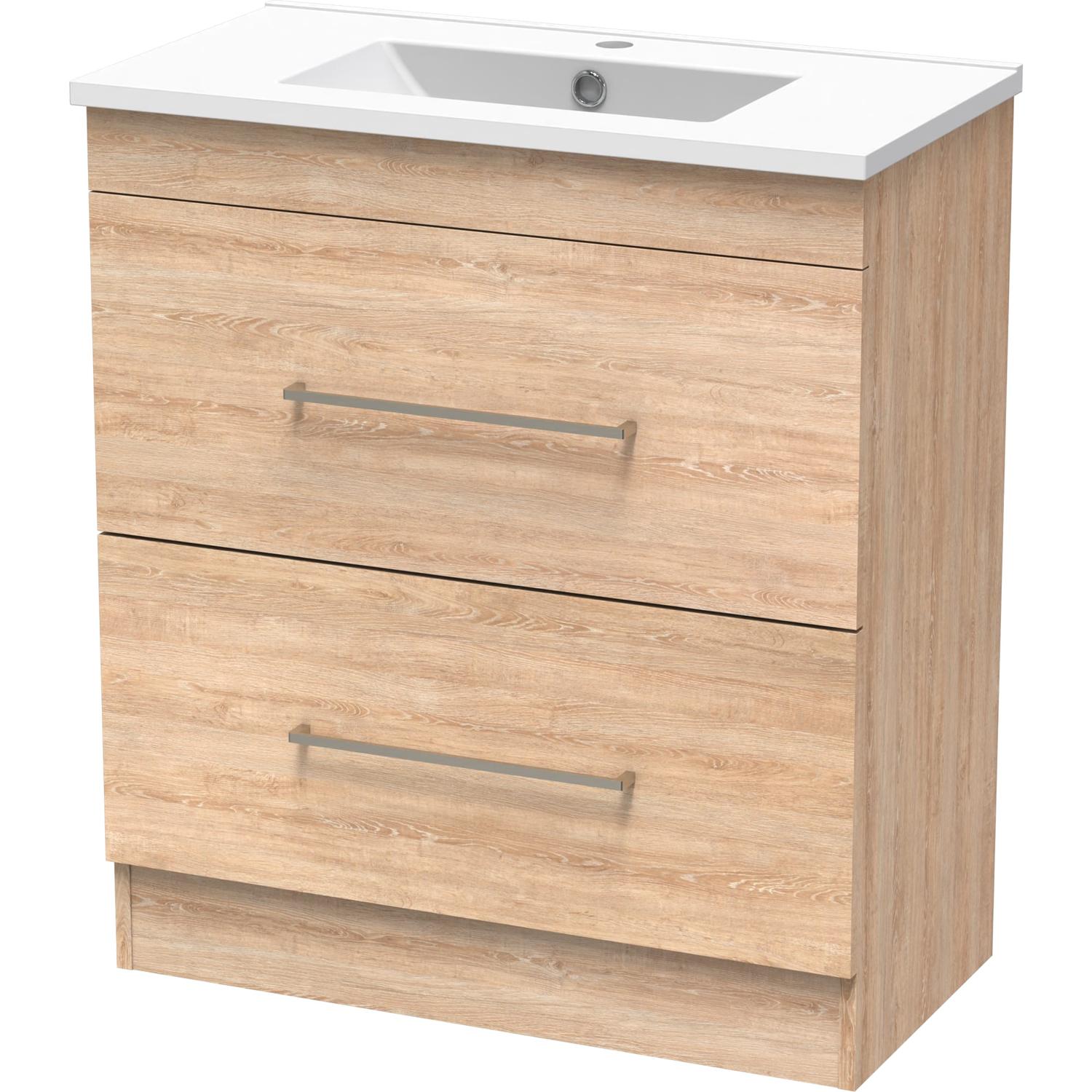 Clearlite Cashmere Slim Double Drawer Floor Standing Vanity - Vanities ...
